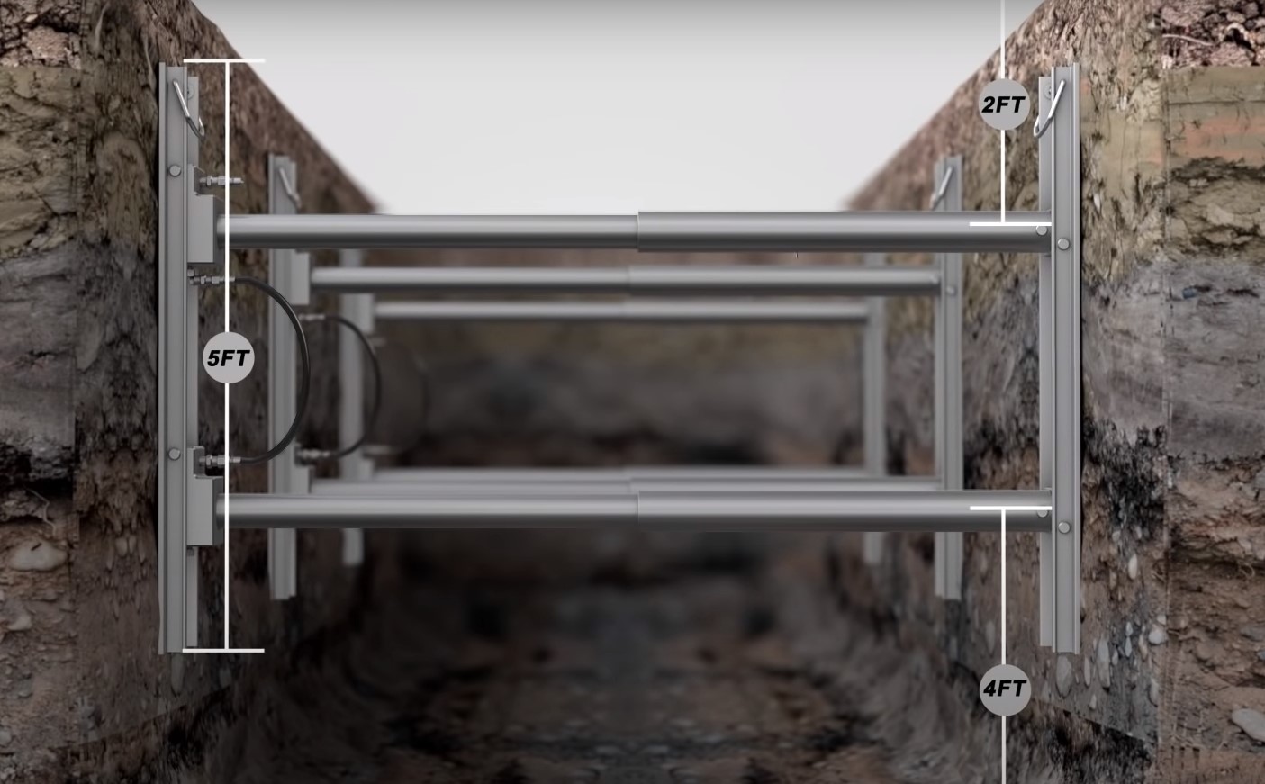 Aluminum Hydraulic Vertical Shores - Trench Safety Training